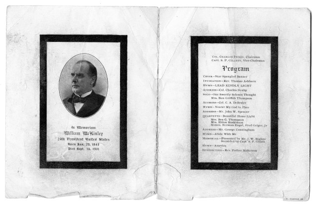 McKinley Memorial Service Pamphlet | amUSIngArtifacts