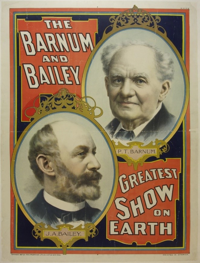 Barnum & Bailey Circus poster, circa 1896 | amUSIngArtifacts