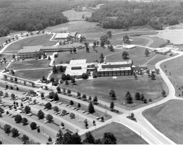 USI campus/Rice Library: Then and Now | amUSIngArtifacts